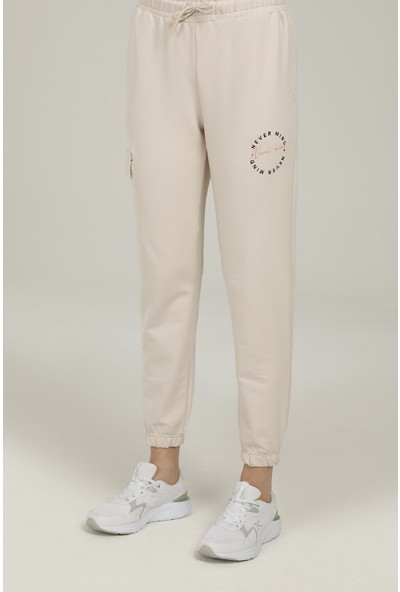 Kinetix SN803 Flora Slogan Detaıl Kadın Eşofman Altı