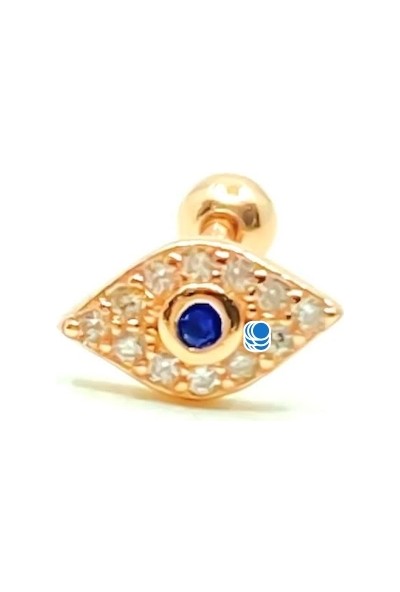 Mooije Silver Taşlı Göz Gold Gümüş Piercing Mooije Silver Taşlı Göz Gold Gümüş Piercing