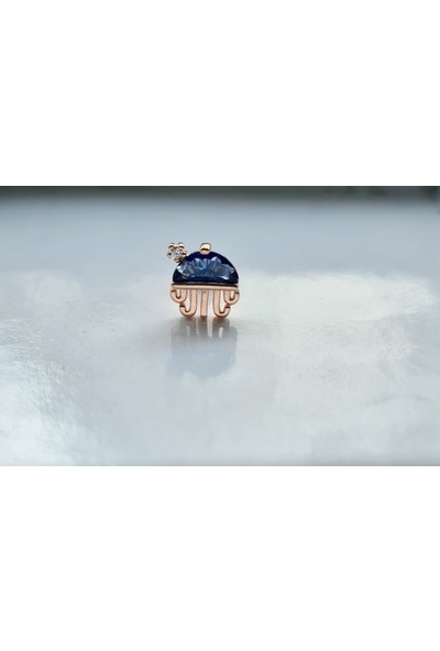Mooije Silver Lacivert Taşlı Rose Gümüş Piercing Mooije Silver Lacivert Taşlı Rose Gümüş Piercing