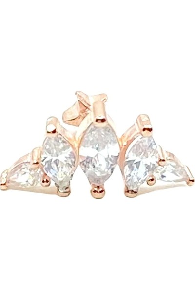Mooije Silver Beyaz Taşlı Taç Gümüş Piercing Mooije Silver Beyaz Taşlı Taç Gümüş Piercing