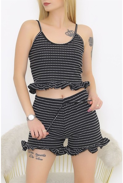 Modaymış Şortlu Takım Çizgilisiyah - 8569.102. Modaymış Şortlu Takım Çizgilisiyah - 8569.102.