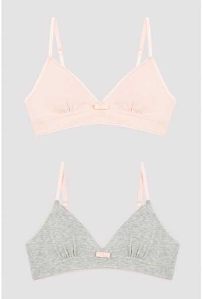 Penti Çok Renkli Kız Çocuk My First Bra Ribbed 2li Bralet Penti Çok Renkli Kız Çocuk My First Bra Ribbed 2li Bralet