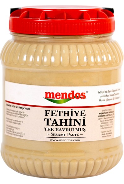 Mendos Tek Kavrulmuş Fethiye Tahini Yerli Susam 1900 gr Mendos Tek Kavrulmuş Fethiye Tahini Yerli Susam 1900 gr