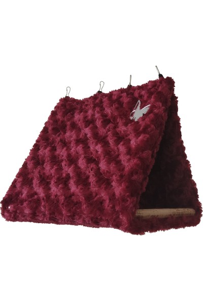 Akat Cosy Fluffy Büyük Boy Bordo Papağan - Kemirgen Hamağı (Jako, Kakadu, Macaw...)
