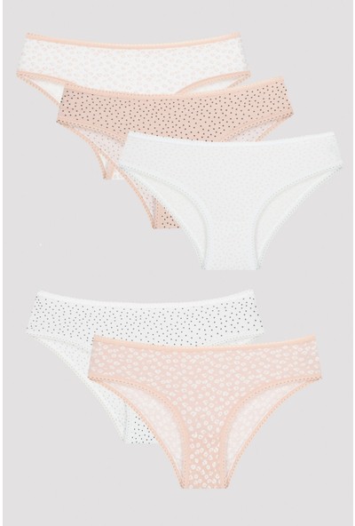 Penti Kız Çocuk Leopard 5li Slip Külot