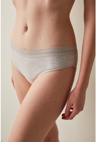 Penti Gri Cotton Slip Külot Penti Gri Cotton Slip Külot