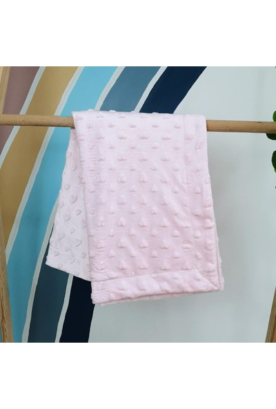 Bibaby Kalp Kabartmalı Pembe Bebek Battaniye Bibaby Kalp Kabartmalı Pembe Bebek Battaniye