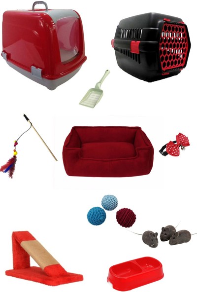 Sennedilersen Kedi Başlangıç Seti ve Kedi Tuvalet Seti Premium 10 Parça Sennedilersen Kedi Başlangıç Seti ve Kedi Tuvalet Seti Premium 10 Parça