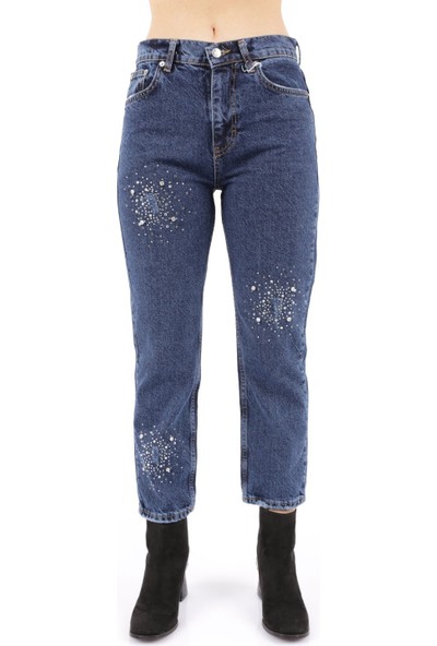 Ikoll 21K26409 Serpme Tasli Mom Jean