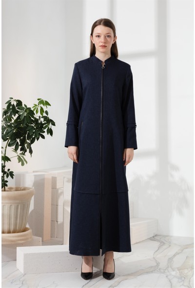 Nihan Büyük Beden Pardesü Lacivert