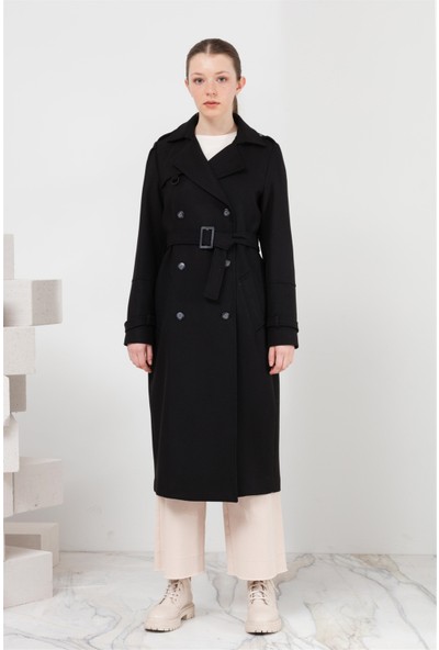 Nihan Kruvaze Kapama Kemerli Kaban Siyah