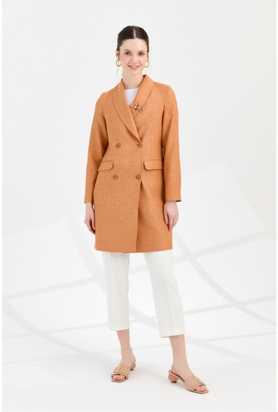 Nihan Kruvaze Ceket Bisküvi