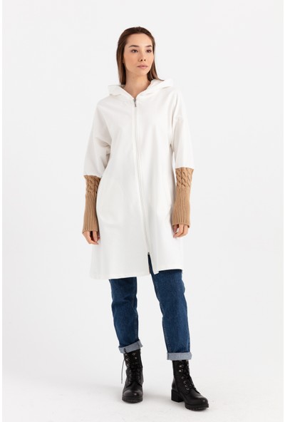 Nihan Triko Detaylı Giyçık Ekru