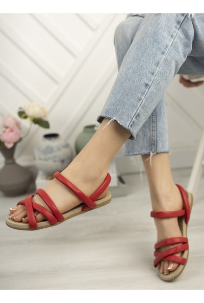 Ayakkabı Havuzu Sandalet - Kırmızı - Ayakkabı Havuzu