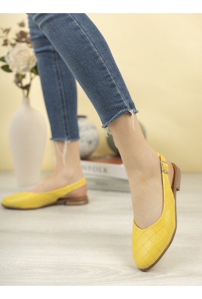 Ayakkabı Havuzu Günlük Ayakkabı - Sarı Kapitone - Ayakkabı Havuzu Ayakkabı Havuzu Günlük Ayakkabı - Sarı Kapitone - Ayakkabı Havuzu