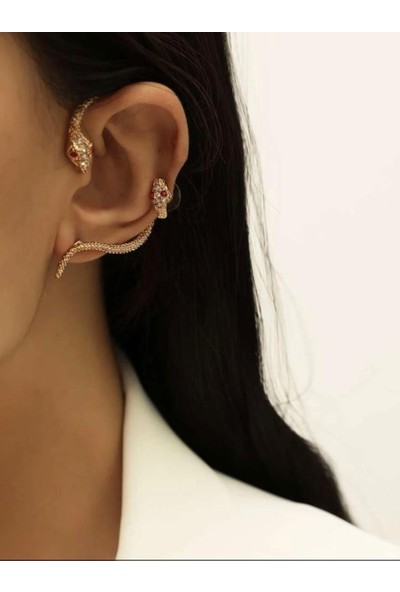 Fashion Jewellery Yılan Detaylı Earcuff Küpe Fashion Jewellery Yılan Detaylı Earcuff Küpe