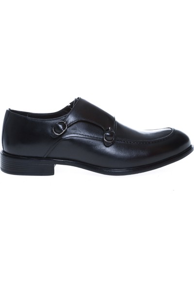 Fabrika ASTABLE Deri Siyah Erkek KlasikAyakkabı