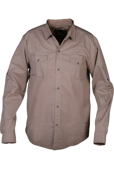 CosyWolf Erkek Bej Spor Gömlek