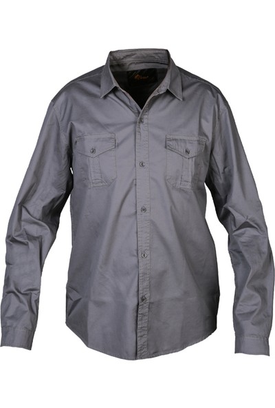 CosyWolf Erkek Gri Spor Gömlek