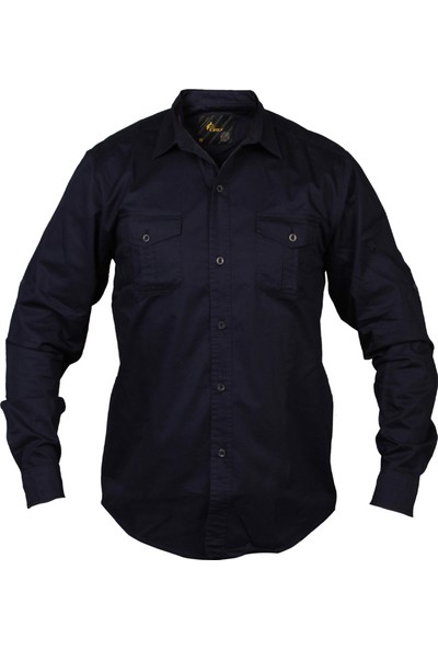 CosyWolf Erkek Lacivert Spor Gömlek