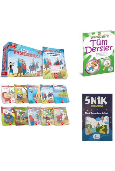 1. Sınıf Model Yayınları Nasreddin Hoca 10'lu Hikaye Seti + Bulmacalarla Tüm Dersler + 5N1K Masal 1. Sınıf Model Yayınları Nasreddin Hoca 10'lu Hikaye Seti + Bulmacalarla Tüm Dersler + 5N1K Masal