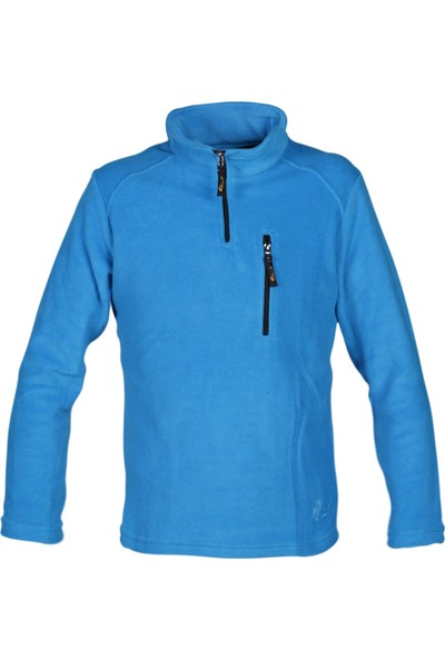 CosyWolf Erkek Turkuaz Yarım Fermuarlı Polar