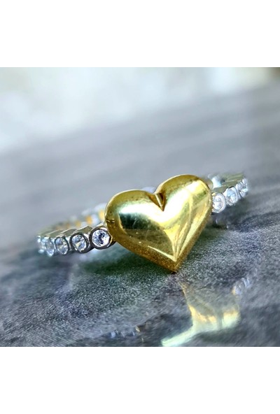 Mooije Silver Gold Love Gümüş Yüzük Mooije Silver Gold Love Gümüş Yüzük