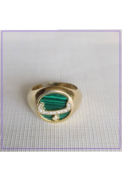 Mooije Silver Malachite Ayarlanabilir gümüş Yüzük Mooije Silver Malachite Ayarlanabilir gümüş Yüzük