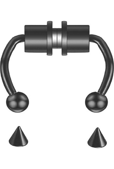 Calido Siyah Mıknatıslı Burun Piercing Paslanmaz Çelik Septum Deliksiz Lip Boynuz Fake Piercing Calido Siyah Mıknatıslı Burun Piercing Paslanmaz Çelik Septum Deliksiz Lip Boynuz Fake Piercing