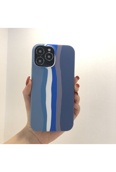 i-Veys Apple iPhone 12 Rainbow Silikon Kılıf