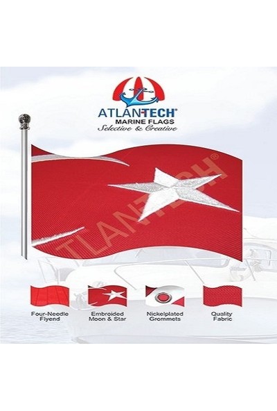 Kartal Marin Atlantech 20X30 Marin Türk Bayrağı Kartal Marin Atlantech 20X30 Marin Türk Bayrağı