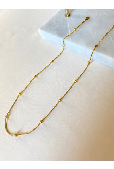 FS Çelik Altın Kaplama Topçuk Model Kolye FS Çelik Altın Kaplama Topçuk Model Kolye