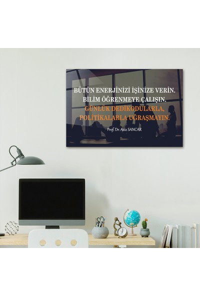 Decorita Kişisel Gelişim Cam Tablo Aziz Sancar Bilimin Önemi Decorita Kişisel Gelişim Cam Tablo Aziz Sancar Bilimin Önemi