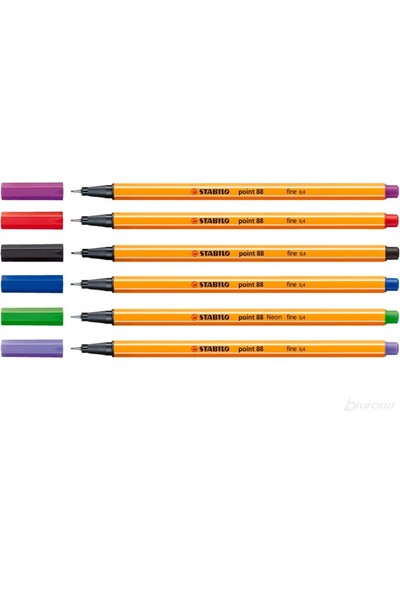 Stabilo Point 88 0.4 mm Ince Uçlu Keçeli Kalem Seti 6 Renk Stabilo Point 88 0.4 mm Ince Uçlu Keçeli Kalem Seti 6 Renk