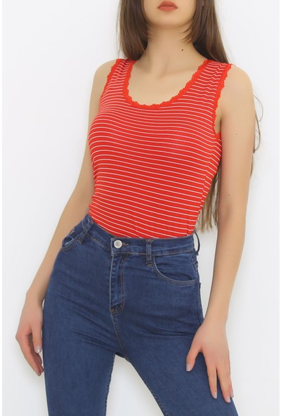 Çizgili Atlet Kırmızı - 2348.555.