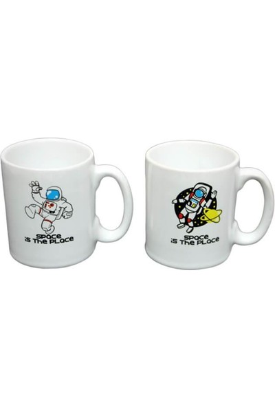 Bonnus Espresso 2'li Kupa Seti Astronot Seramik Bardak Hediyelik Bonnus Espresso 2'li Kupa Seti Astronot Seramik Bardak Hediyelik