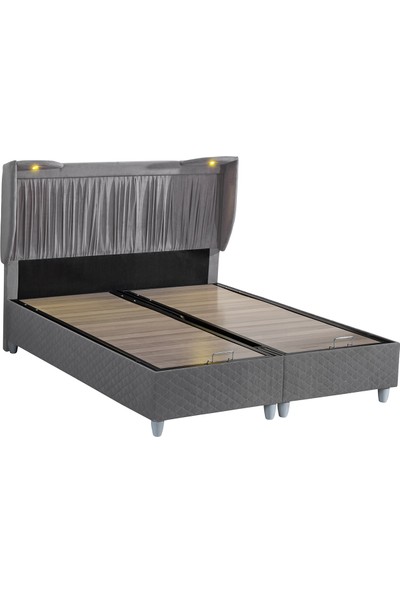 Cesur Monaco Ledli Tek Kişilik Baza Başlık Seti, Gri Cesur Monaco Ledli Tek Kişilik Baza Başlık Seti, Gri