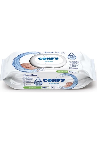 Confy Premium Sensitive Islak Mendil 90 Yaprak Confy Premium Sensitive Islak Mendil 90 Yaprak