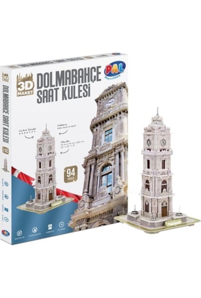 Tekno İstanbul Bal Oyuncak 94 Parça 3D Puzzle Dolmabahçe Saat Kulesi Tekno İstanbul Bal Oyuncak 94 Parça 3D Puzzle Dolmabahçe Saat Kulesi