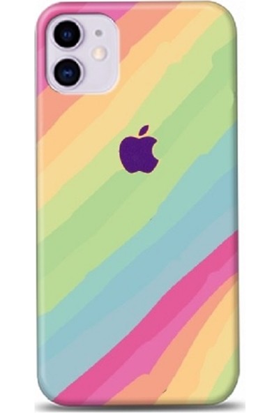 Vaas Apple iPhone 11 Uyumlu Logolu Lansman Kılıf Rainbow Vaas Apple iPhone 11 Uyumlu Logolu Lansman Kılıf Rainbow