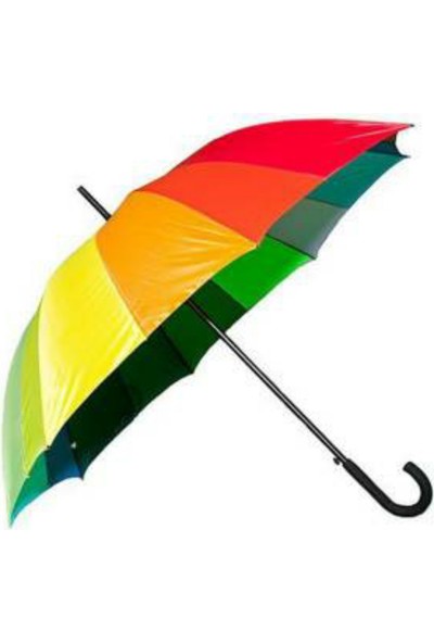 BRK Home Renkli Baston Gökkuşağı Şemsiye 12 Telli