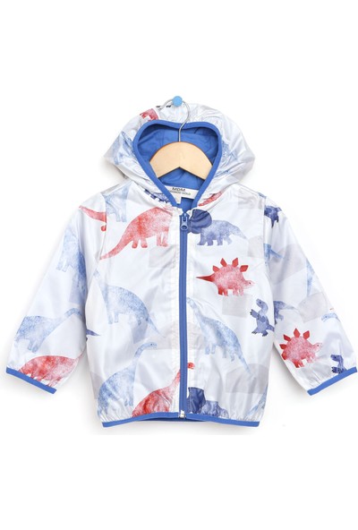 Midimod Erkek Bebek Basic Dinazor Baskılı Yağmurluk