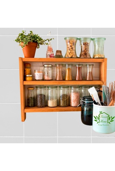 Green Home Desing Ahşap Baharatlık Baharat Rafı Retro Terek Mutfak Rafı Organizer Green Home Desing Ahşap Baharatlık Baharat Rafı Retro Terek Mutfak Rafı Organizer