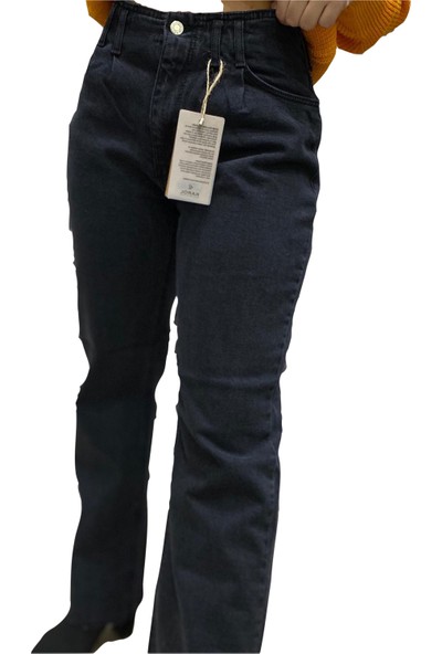 Karol Kadın Bol Paça Kemer Detaylı Jean