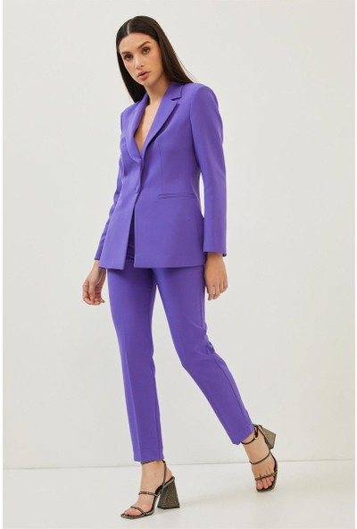 Mor Blazer Ceket Pantolon Takım Mor Blazer Ceket Pantolon Takım