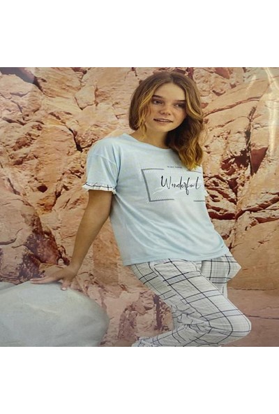 Arcan Mihra Bayan Kısa Kol Pijama Takımı