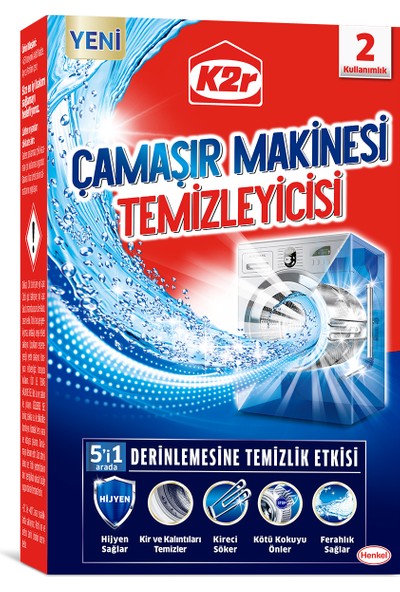 K2R Çamaşır Makinesi Temizleyici 2X75 gr