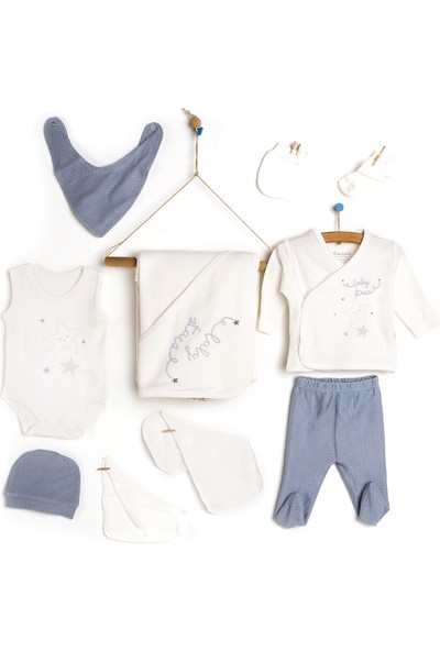 Bebbek Yenidoğan Erkek Bebek 10LU Battaniyeli Hastane Çıkışı