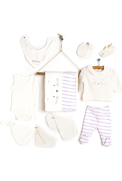 Bebbek Yenidoğan Kız Bebek 10LU Battaniyeli Hastane Çıkışı