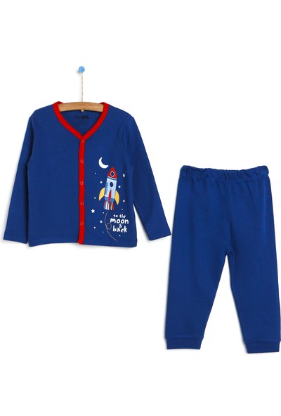 Hello Baby Hellobaby Basic Erkek Bebek Çıtçıtlı Pijama Takımı